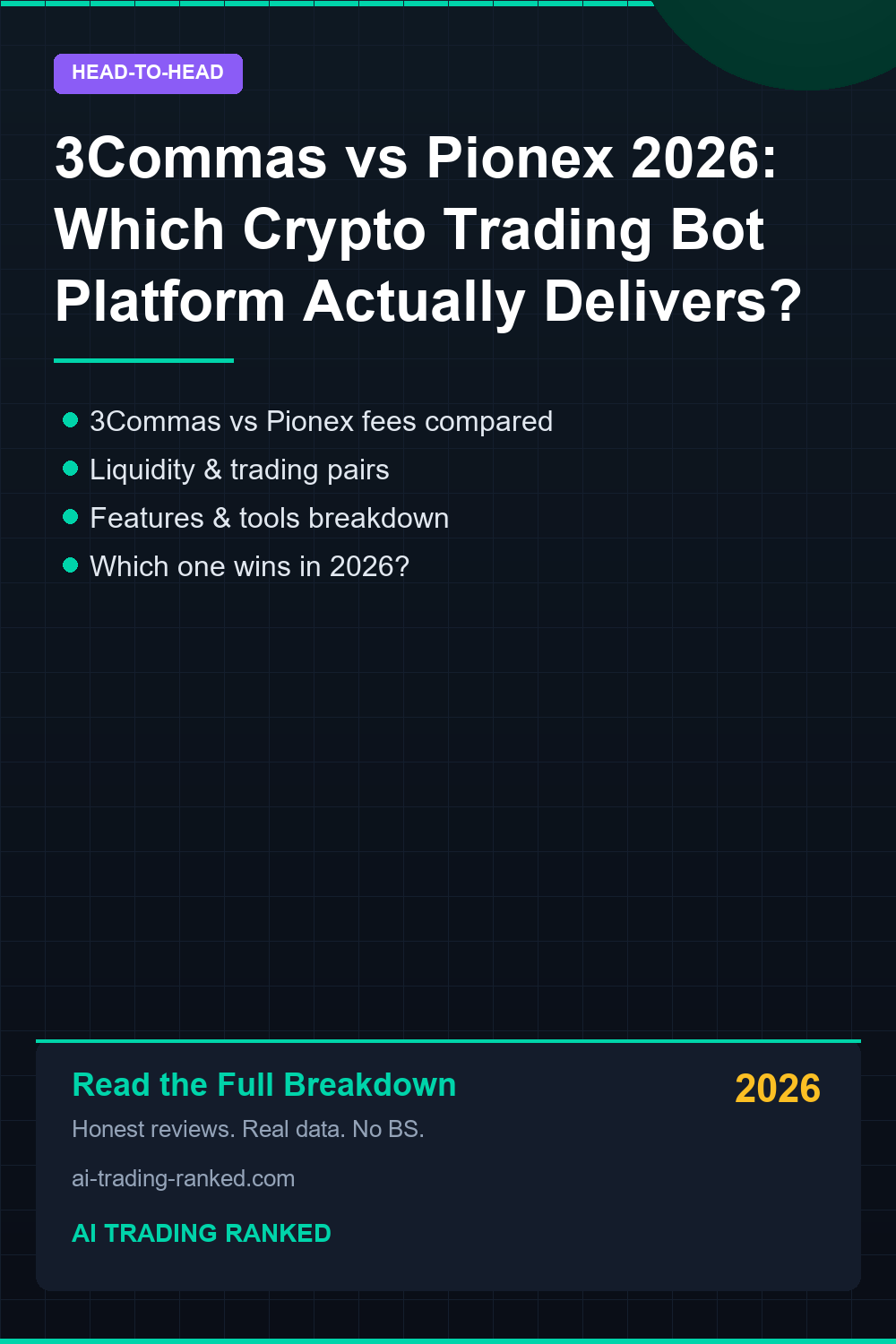 3Commas vs Pionex 2026: Which Crypto Trading Bot Platform Actually ...