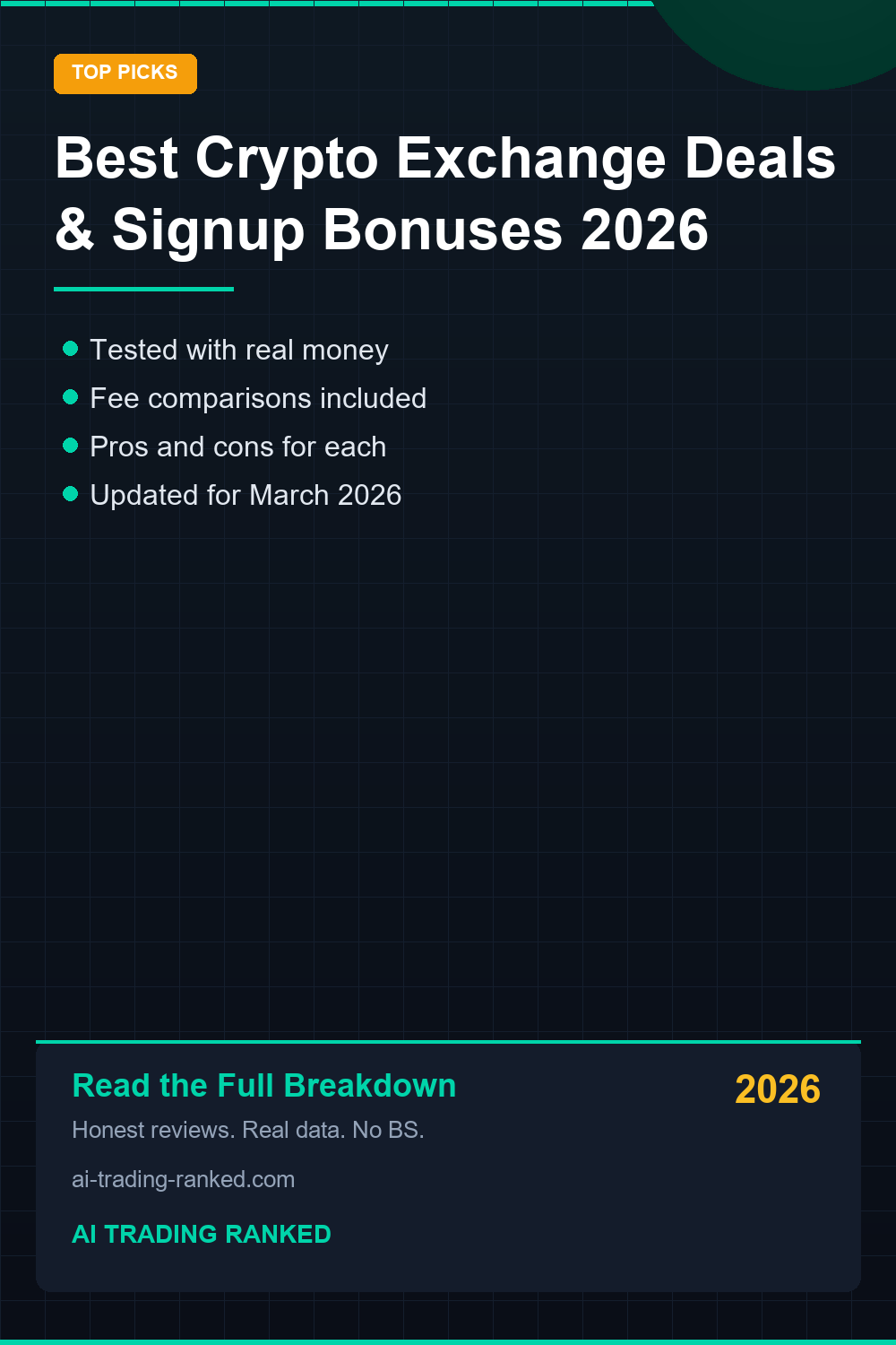 Best Crypto Exchange Deals & Signup Bonuses 2026 | AI Trading Ranked